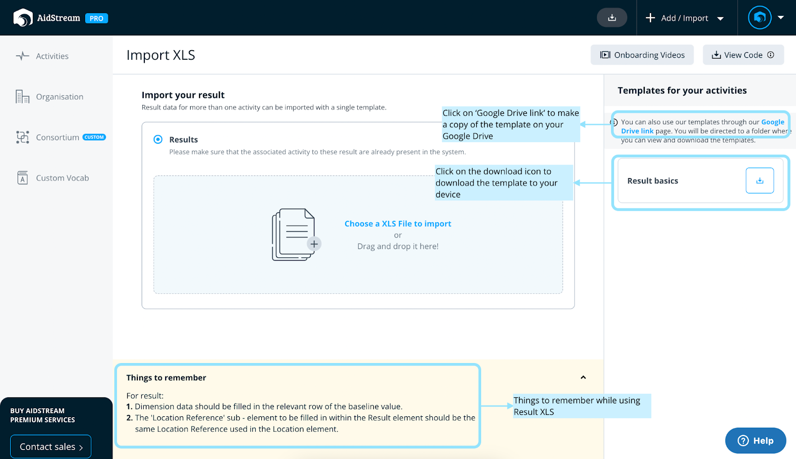 Bulk - Result Import – AidStream